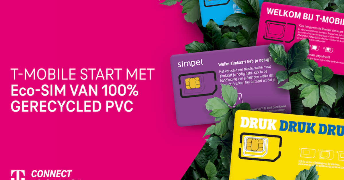 T-Mobile levert Eco-SIM's van 100% gerecycled PVC | NLconnect
